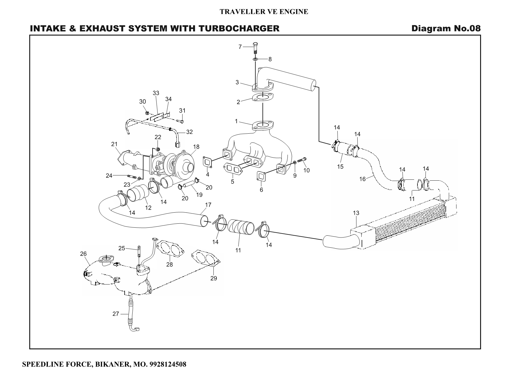 Guniune Spare Parts For Engine Intake & Exhaust System With ...