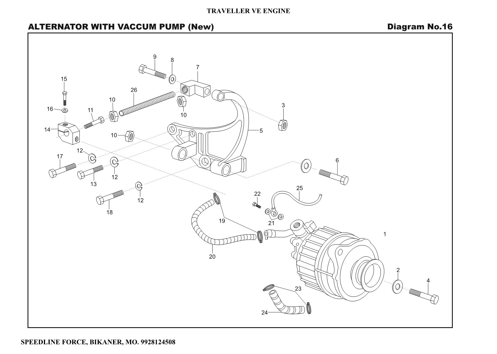 Guniune Spare Parts For Engine Alternator With vacuum Pump Online from ...