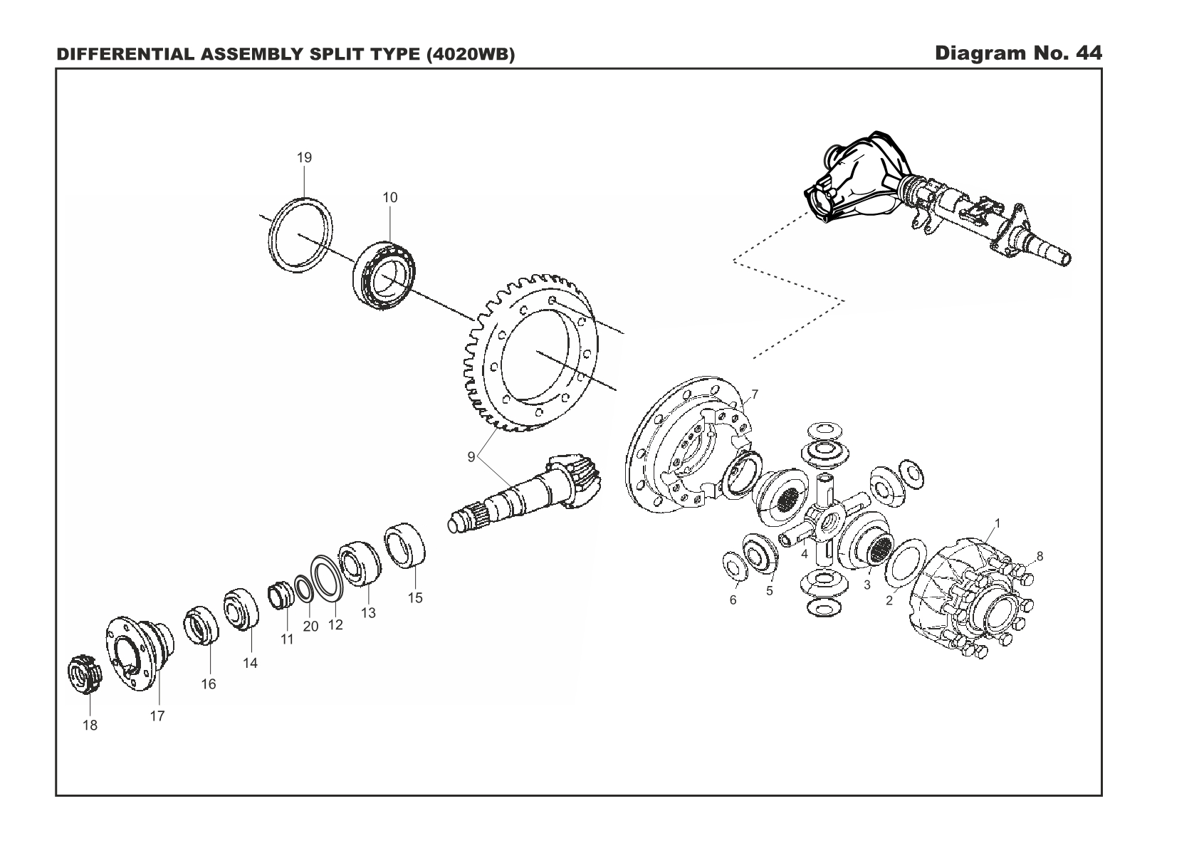 Guniune Spare Parts For Front & Rear Suspension Differential Assembly ...