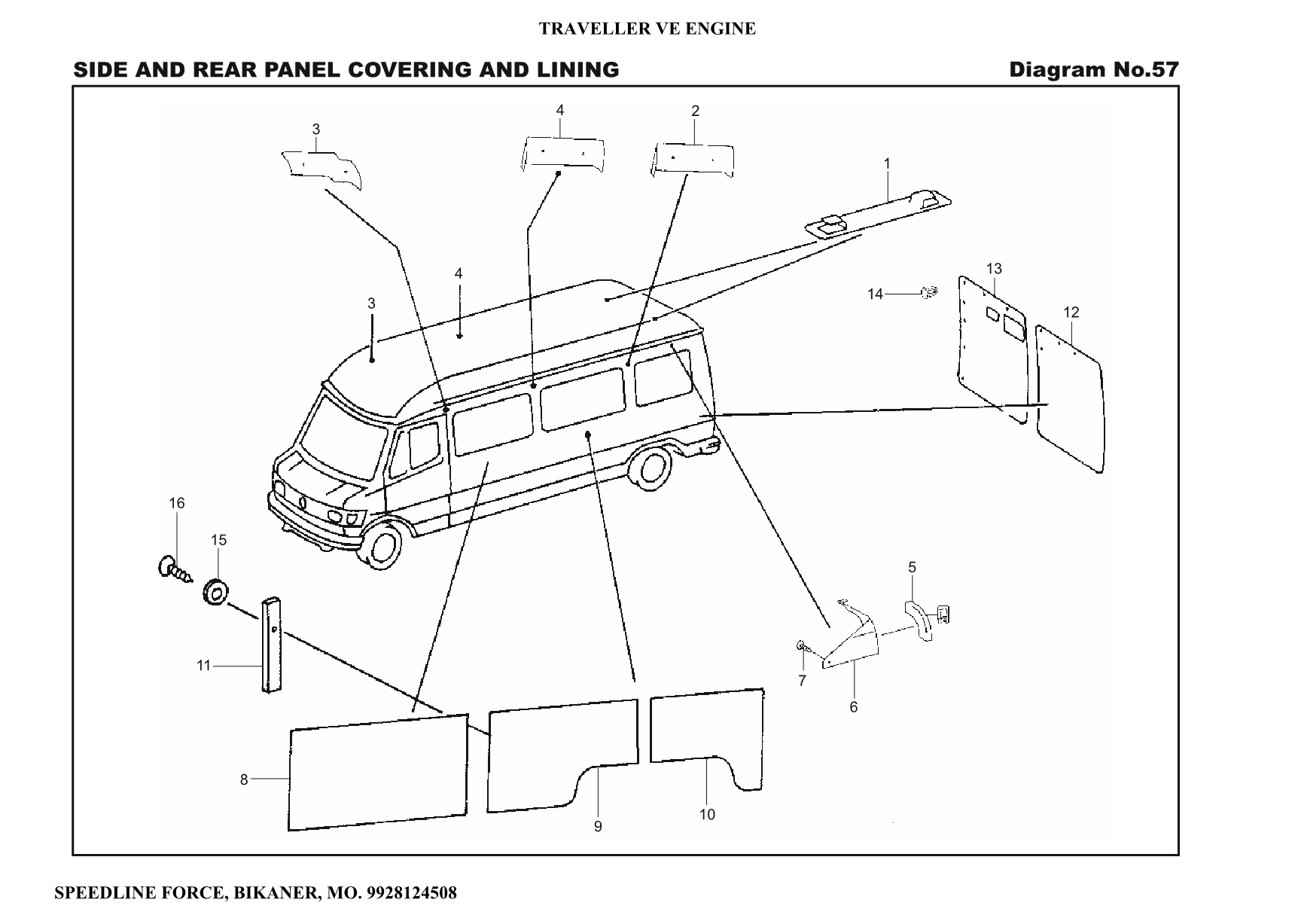 Guniune Spare Parts For Body Side And Rear Panel Covering And Lining ...
