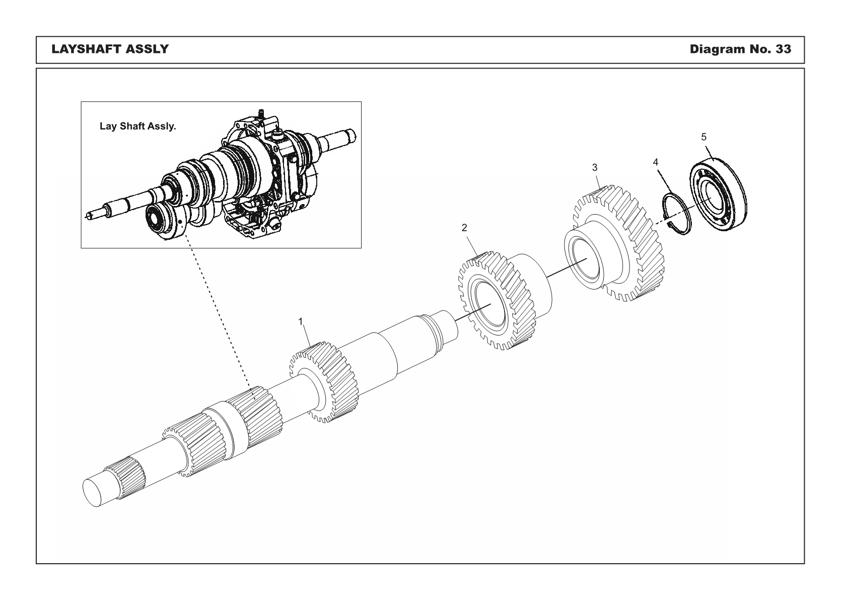 Guniune Spare Parts For Clutch & Gear Box Lay Shaft Assembly Online ...